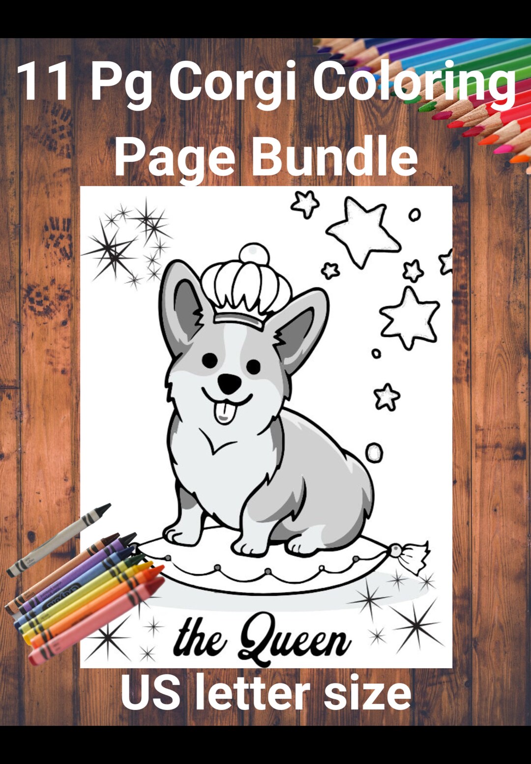 Corgi Dog Coloring Pages 11 Pg Bundle - Etsy