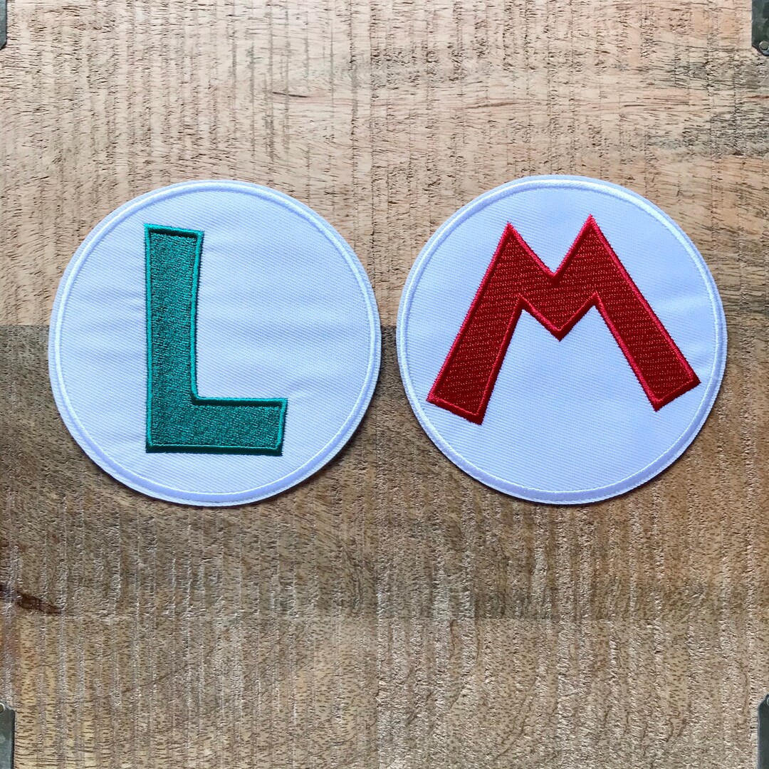 Super Mario Bros Mario & Luigi Hat Embroidered Patch Sew on - Etsy