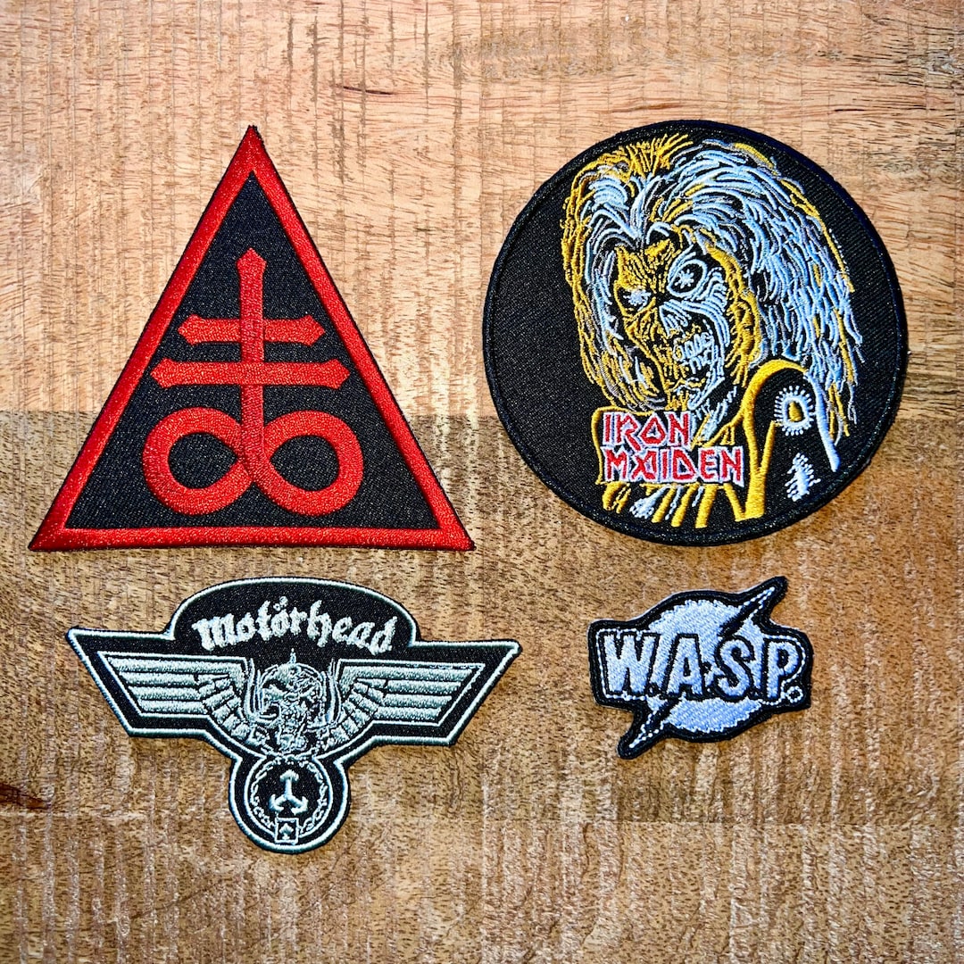 Eddie & Steve Vest Patches Set Embroidered Iron on Sew Badge DIY Prop Vecna Hawkins Metal Blue ...
