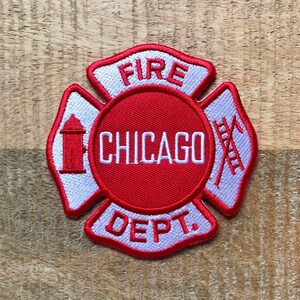 Chicago Fire Firefighter Uniform Costume Patch Embroidered Iron on Sew ...