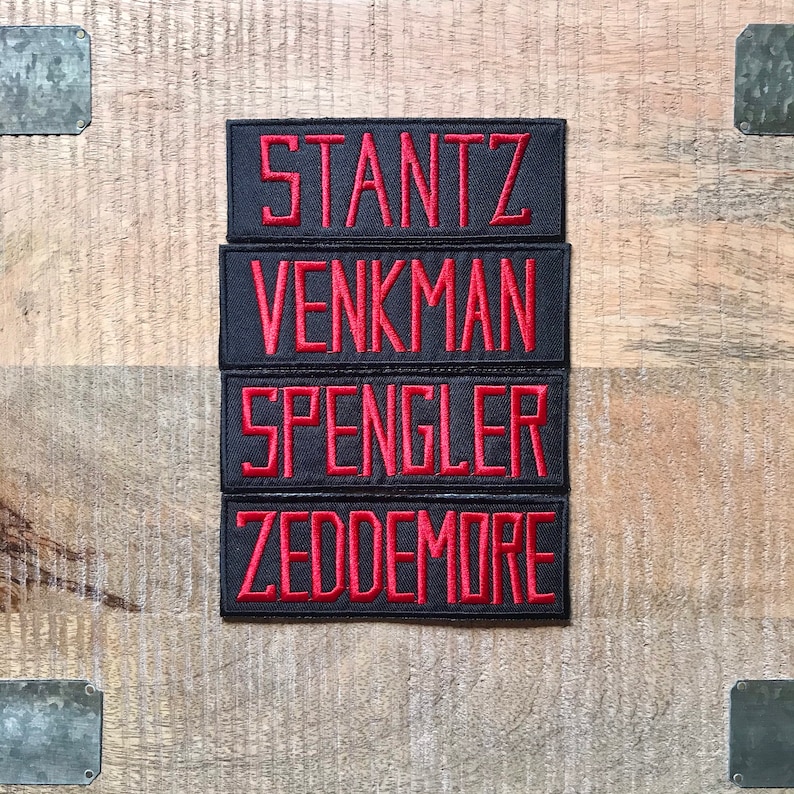 Ghostbusters Uniform Name Embroidered Sew on Iron on Patch Badge Stantz Venkman Zeddemore ...