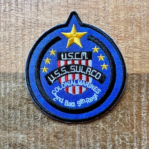 Aliens USCM Embroidered Crew Patches Iron on Sew Badge DIY Prop USS ...