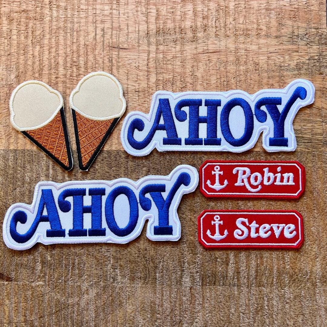 Stranger Things Scoops Ahoy Steve Robin Uniform Patch Embroidered Iron ...