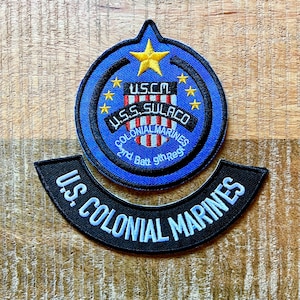 Aliens USCM Embroidered Crew Patches Iron on Sew Badge DIY Prop USS ...