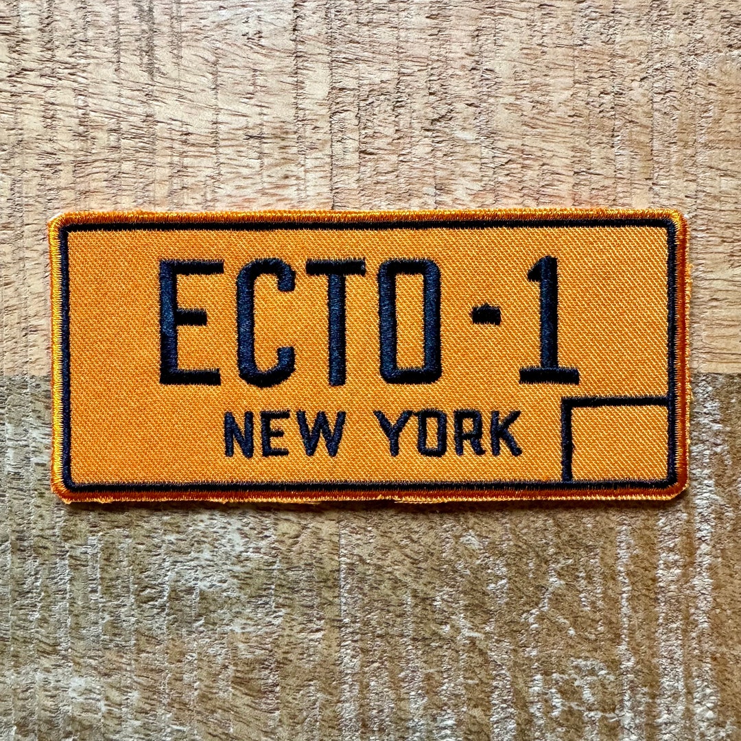 Ghostbusters Ecto-1 Plate Embroidered Iron on Sew Patch Badge Stantz ...