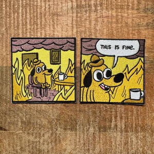 This is Fine Question Hound Dog Meme Embroidered Patch Iron on Thermo ...