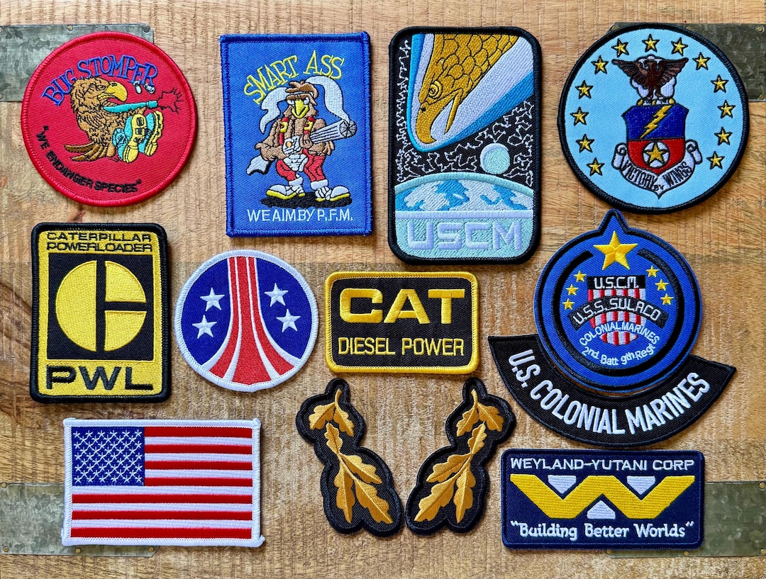 Aliens USCM Embroidered Crew Patches Iron on Sew Badge DIY Prop USS ...