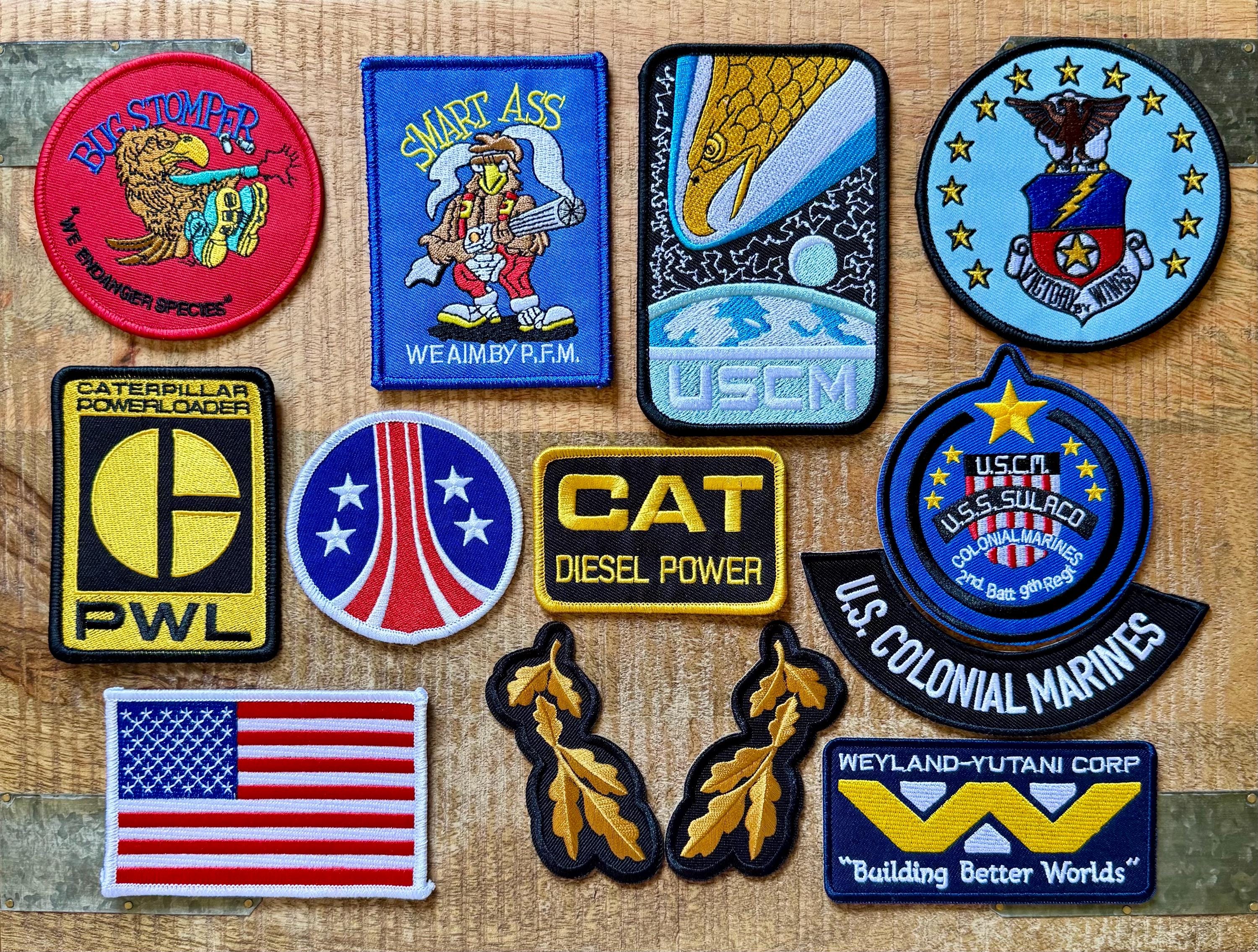 Aliens USCM Embroidered Crew Patches Iron on Sew Badge DIY Prop USS ...