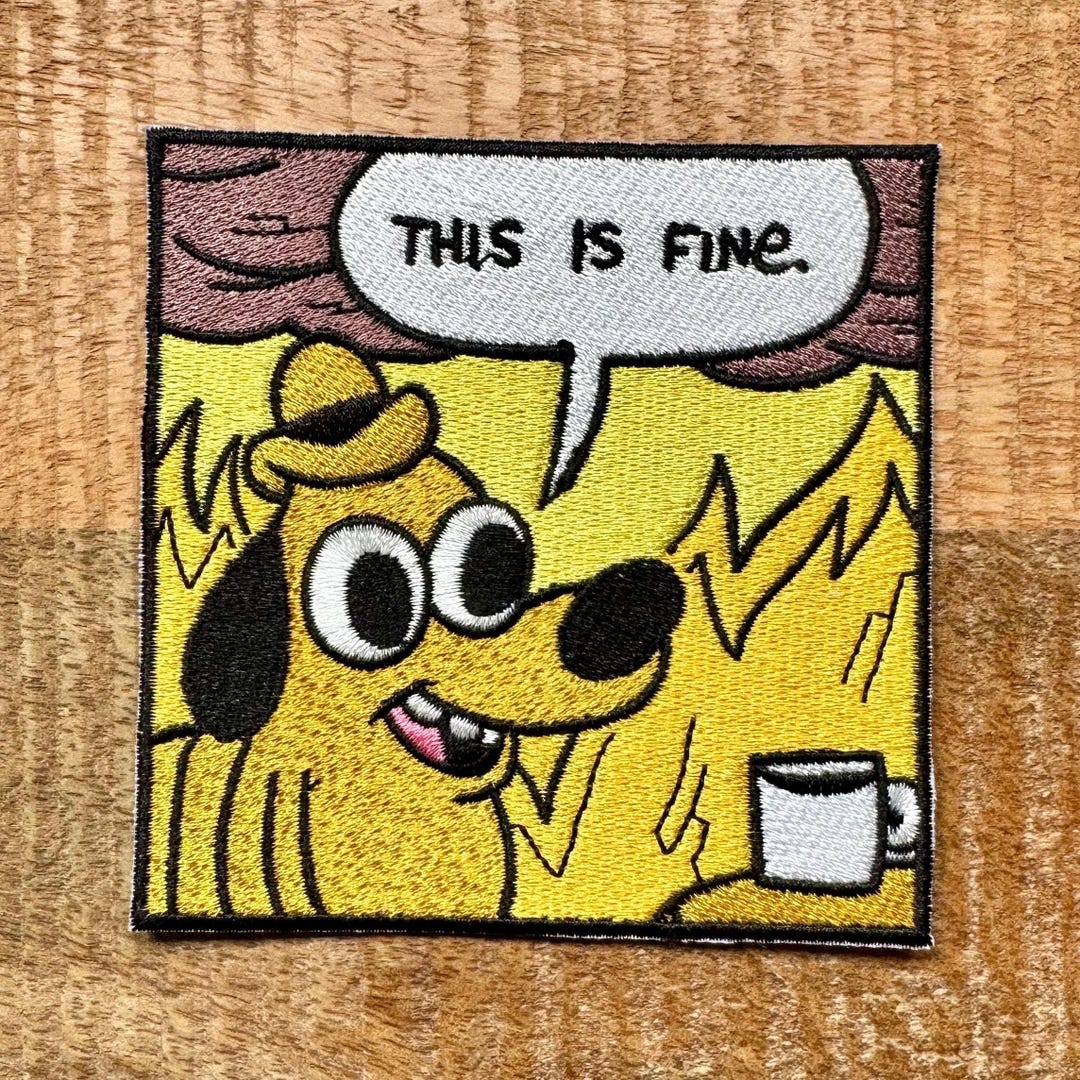 This is Fine Question Hound Dog Meme Embroidered Patch Iron on Thermo ...