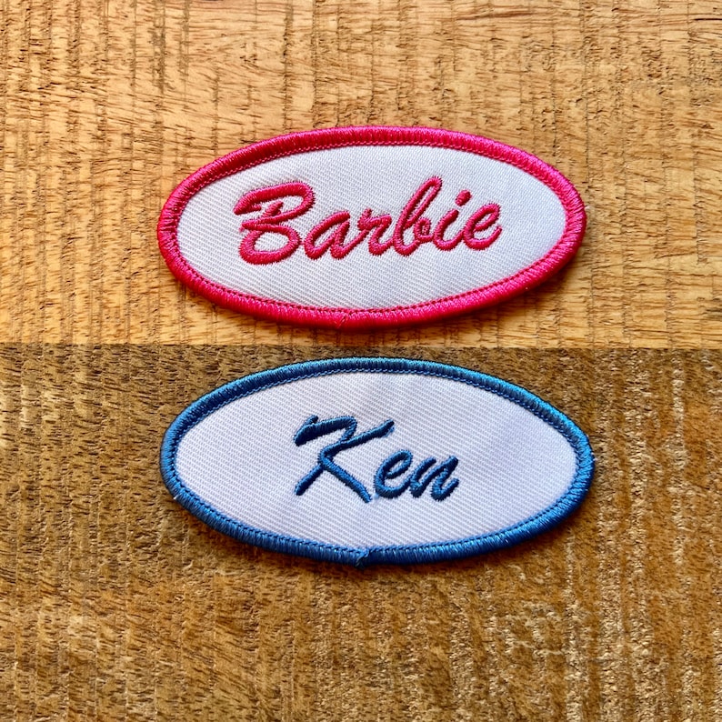 Barbie Ken Name Tag Costume Patch Embroidered Iron on Sew - Etsy