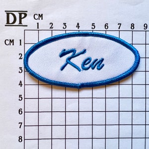 Barbie Ken Name Tag Costume Patch Embroidered Iron on Sew Badge DIY ...
