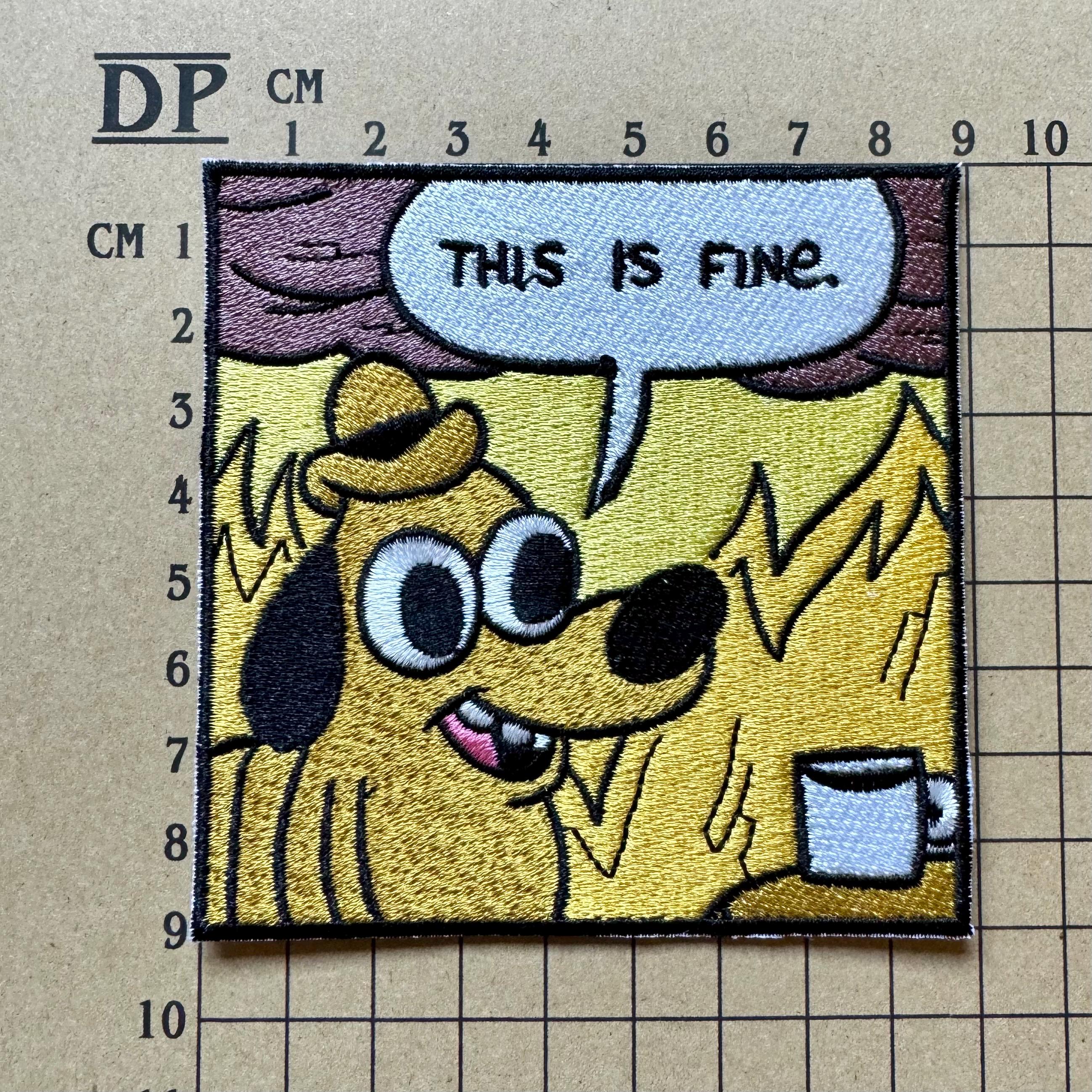 This is Fine Question Hound Dog Meme Embroidered Patch Iron on Thermo ...