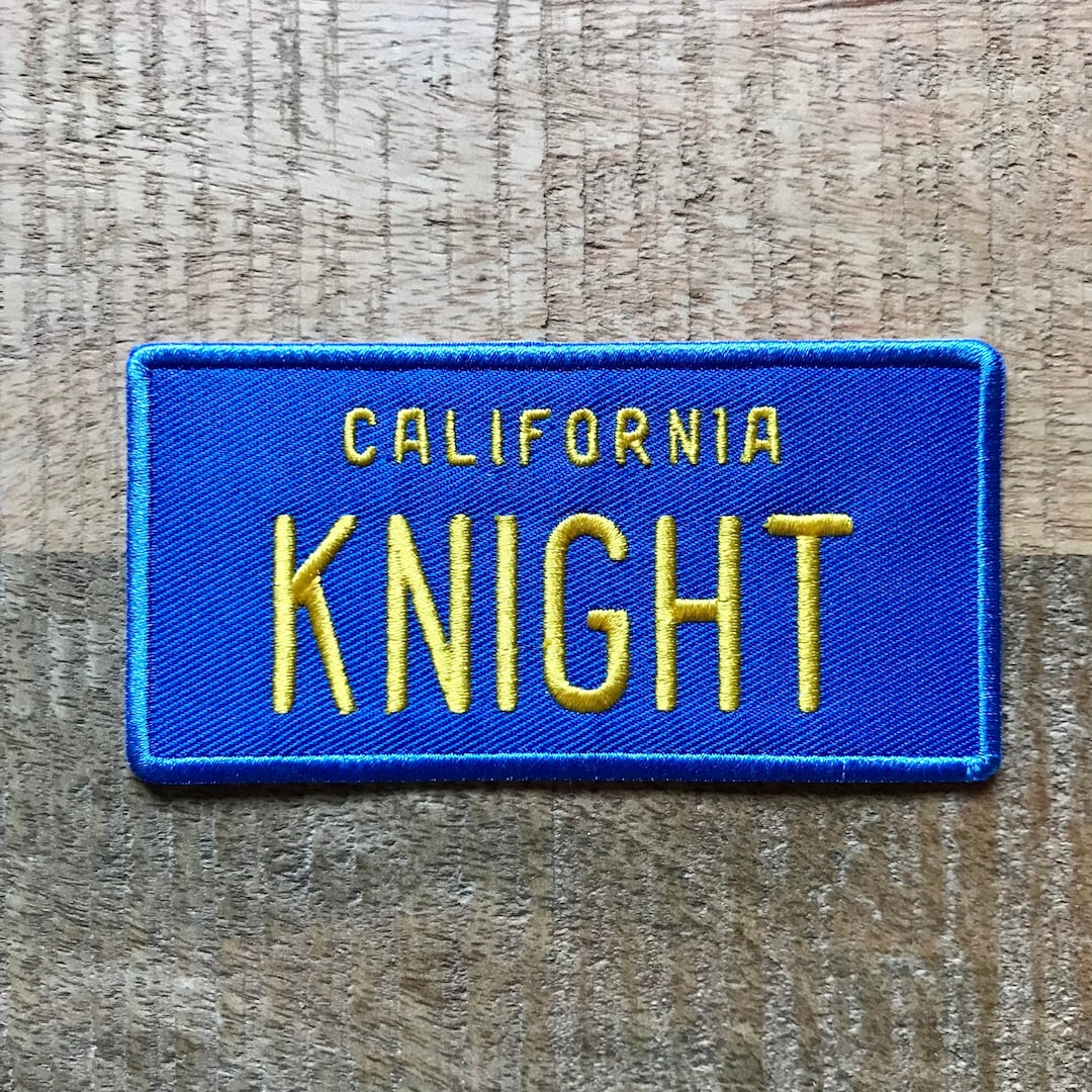 Knight Rider License Plate Patch California Embroidered Sew on Iron on ...