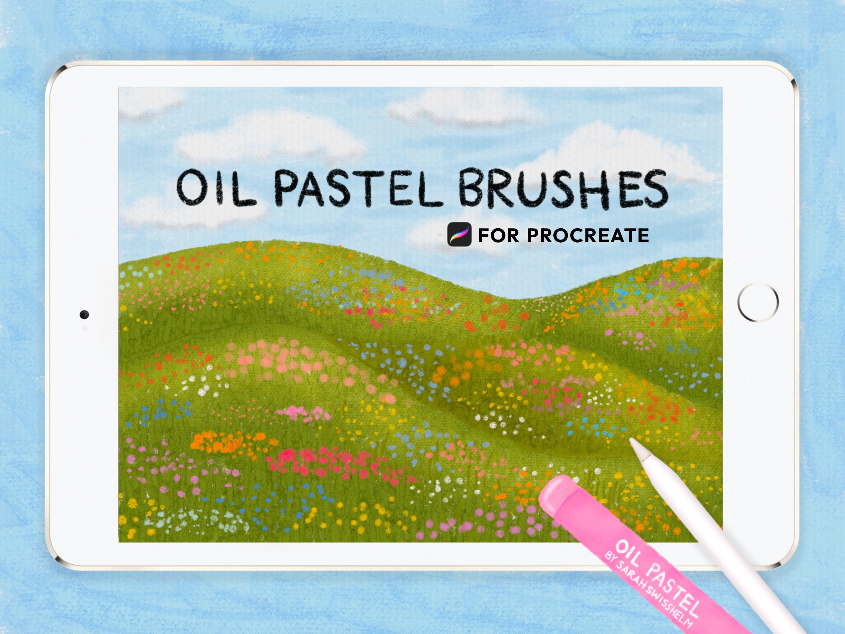 Oil Pastel Brushes for Procreate Realistic Oil Pastels, Texture ...
