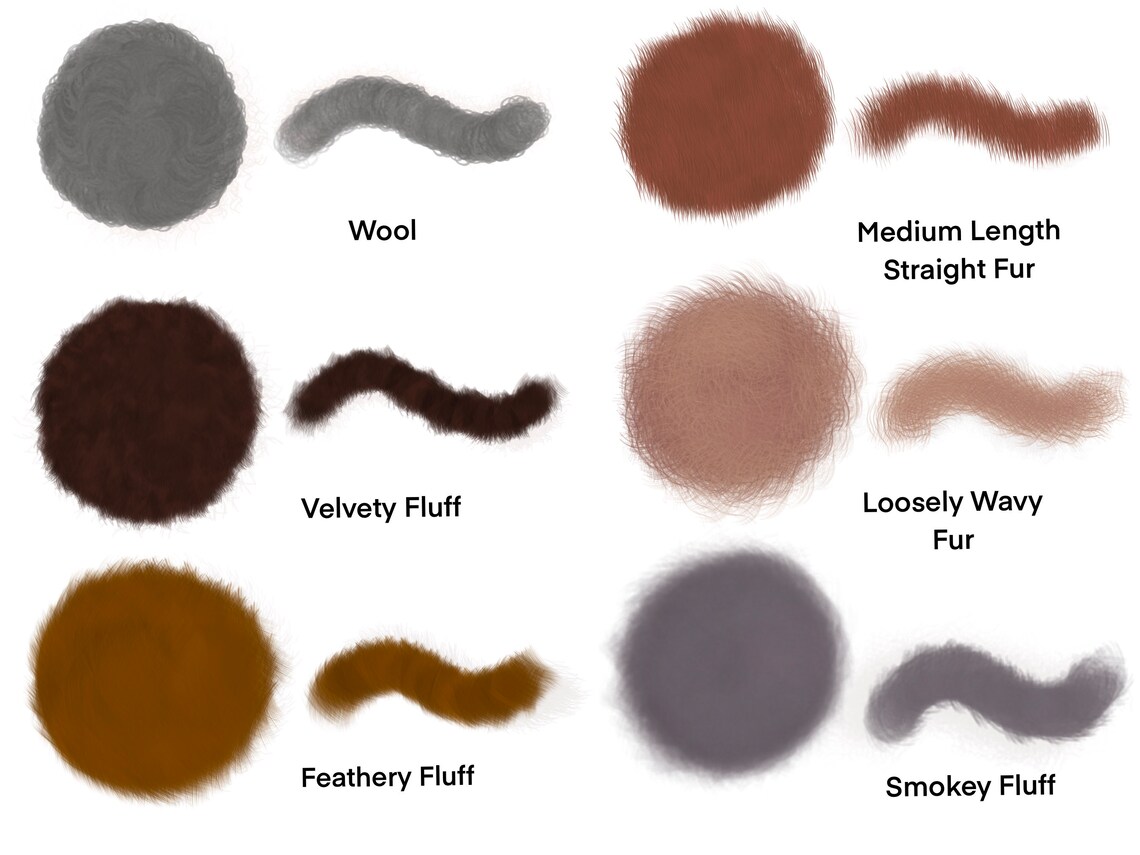 Fur Brushes for Procreate - Realistic Animal Fur Brushes for Procreate ...