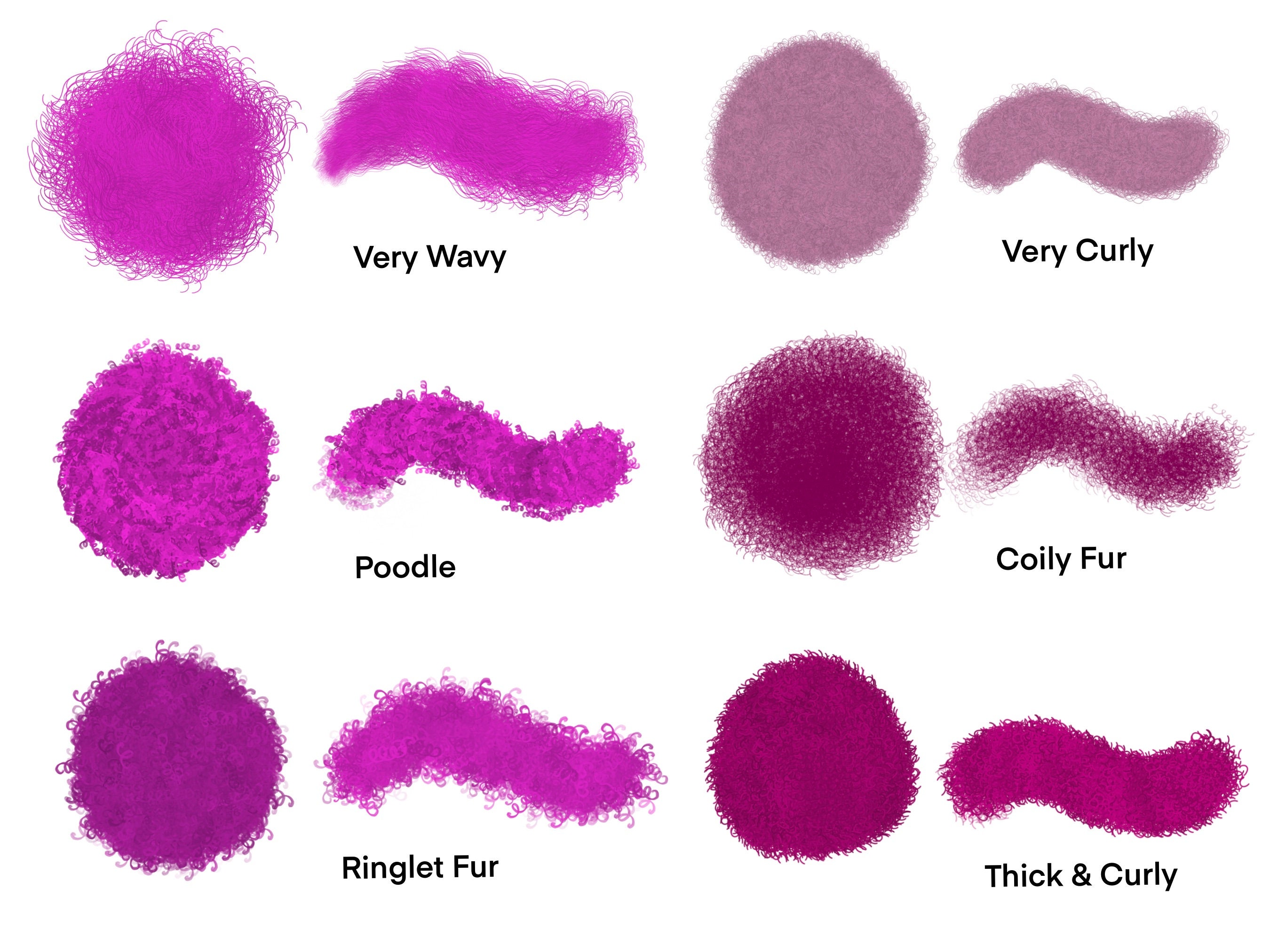 Fur Brushes for Procreate - Realistic Animal Fur Brushes for Procreate ...