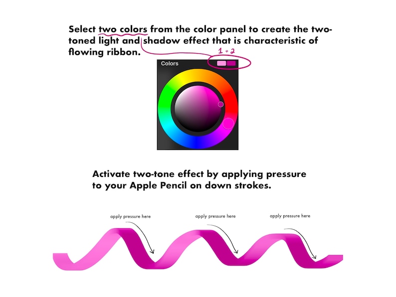 Ribbon Brushes for Procreate: Lettering Brush Pack (digital Download ...
