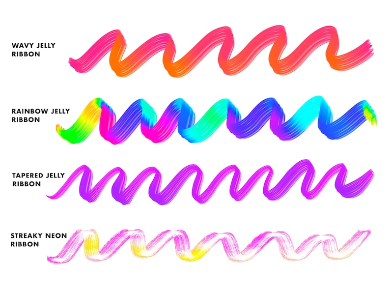 Ribbon Brushes for Procreate Ribbon Lettering Brush Pack Procreate Ribbon Brush Bundle Ribbon ...