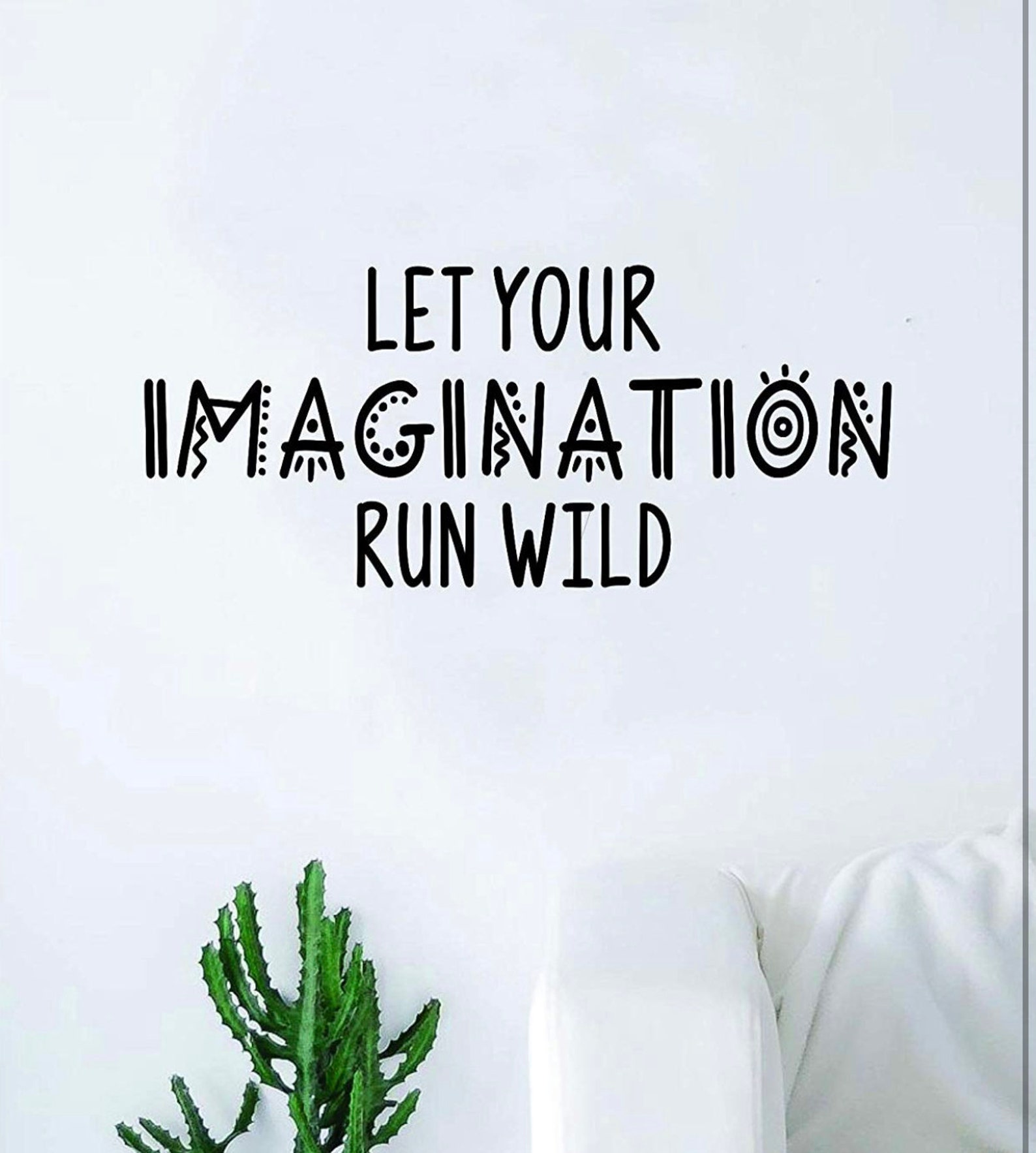 Let Your Imagination Run Wild Quote Wall Decal Sticker Room Etsy