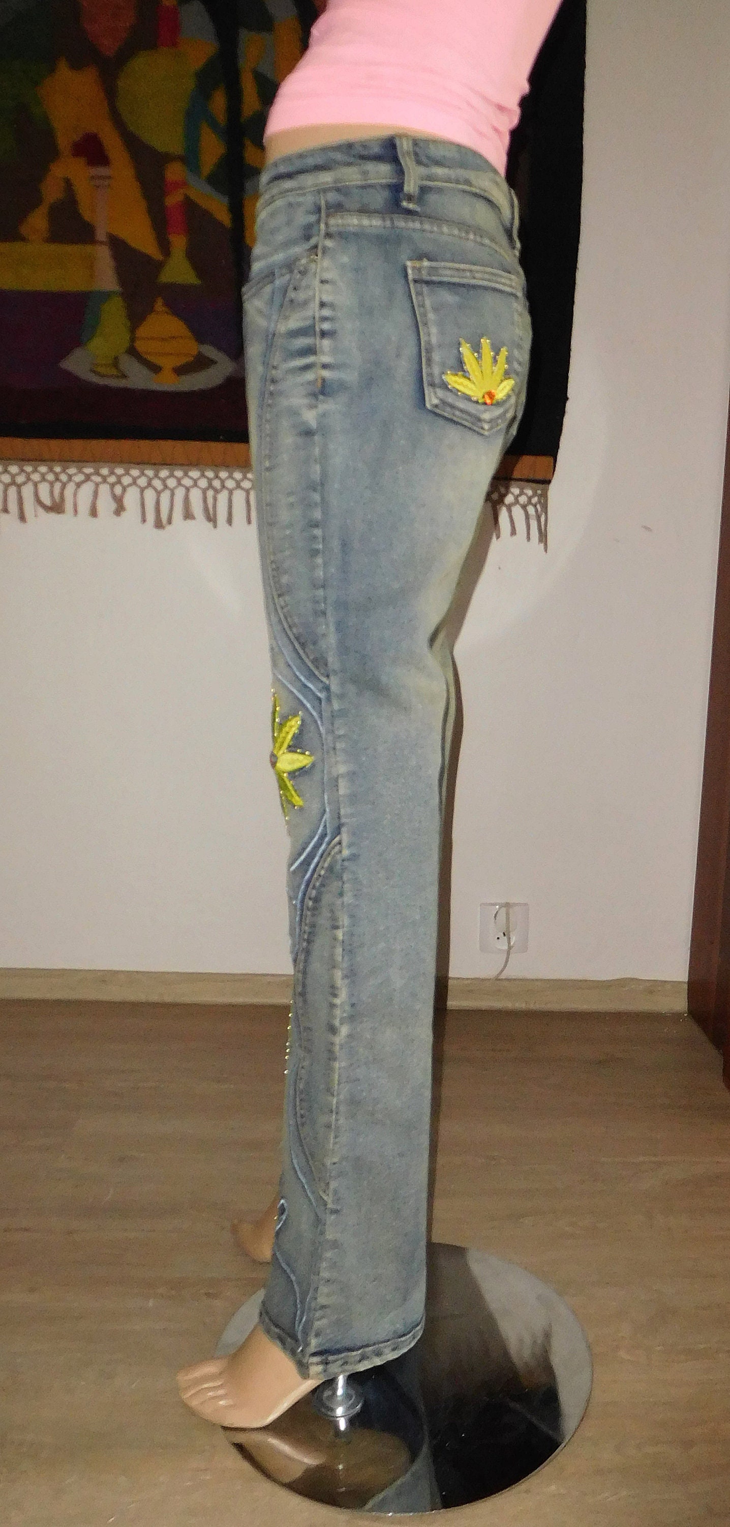 Uncle Sam Jeans/embroidered Jeans/hippie Style/boho/vintage - Etsy ...