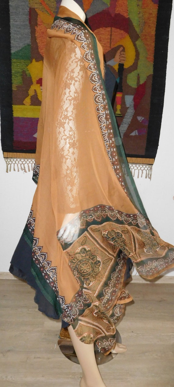 Lacy Black Amazing Dress/Atypical Design/with Pettico… - Gem