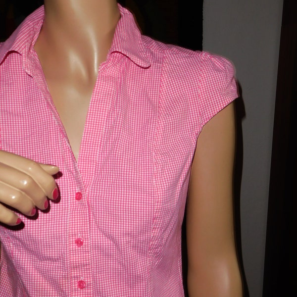 Pink Checkered Top - Etsy