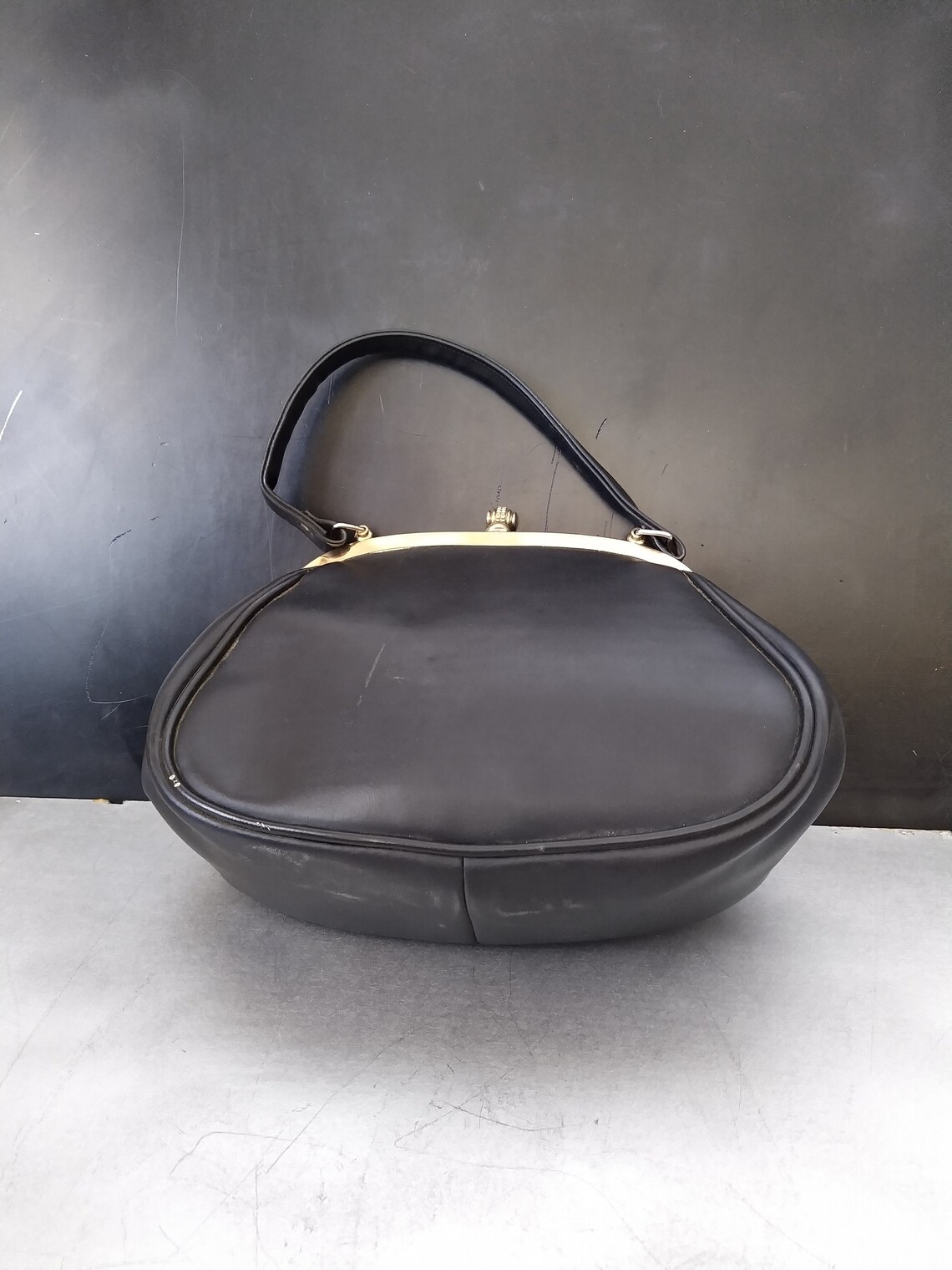 Metal Frame Bag/black Handbag - Etsy