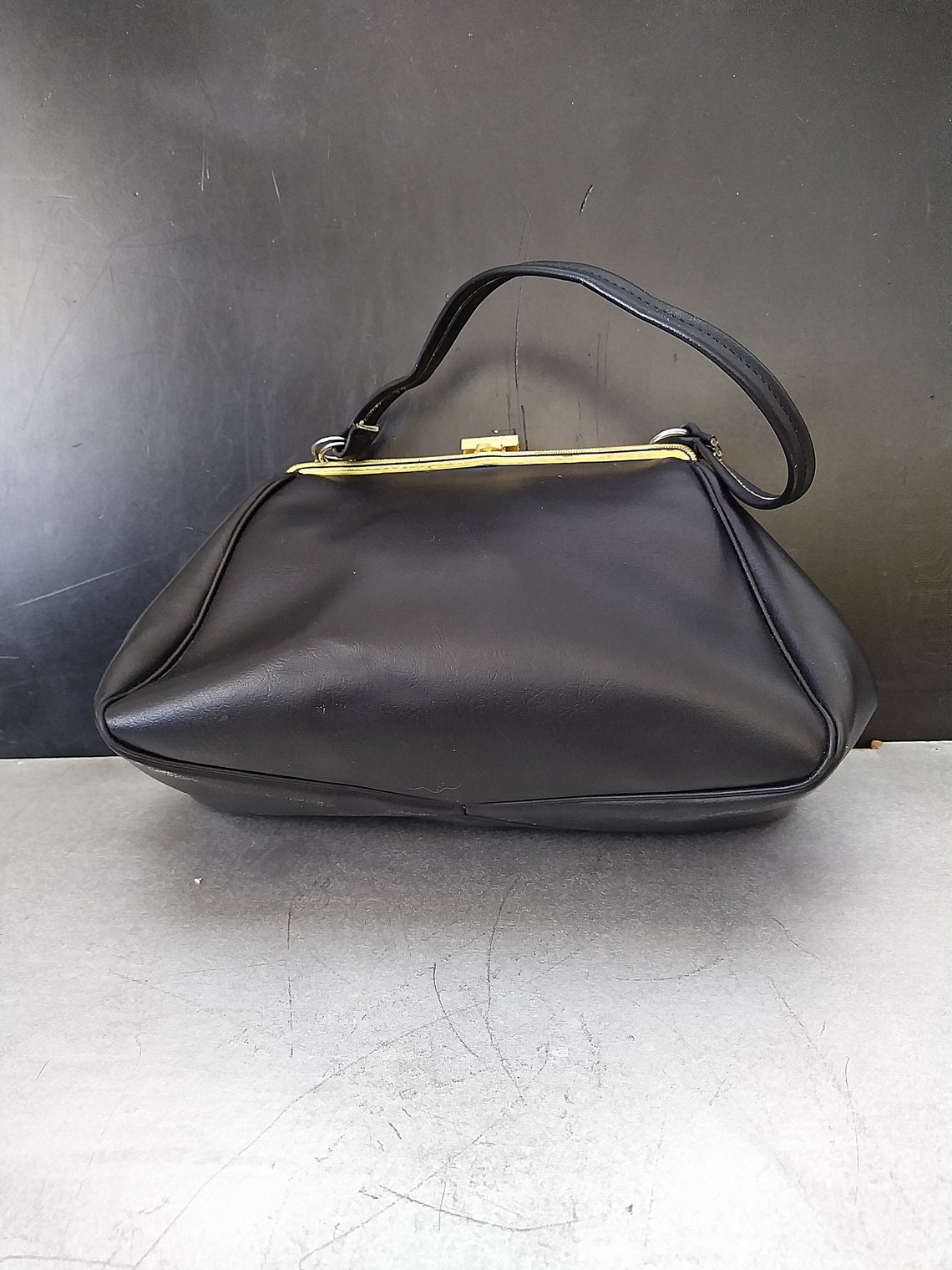 Metal Frame Bag/black With Rhinestone - Etsy