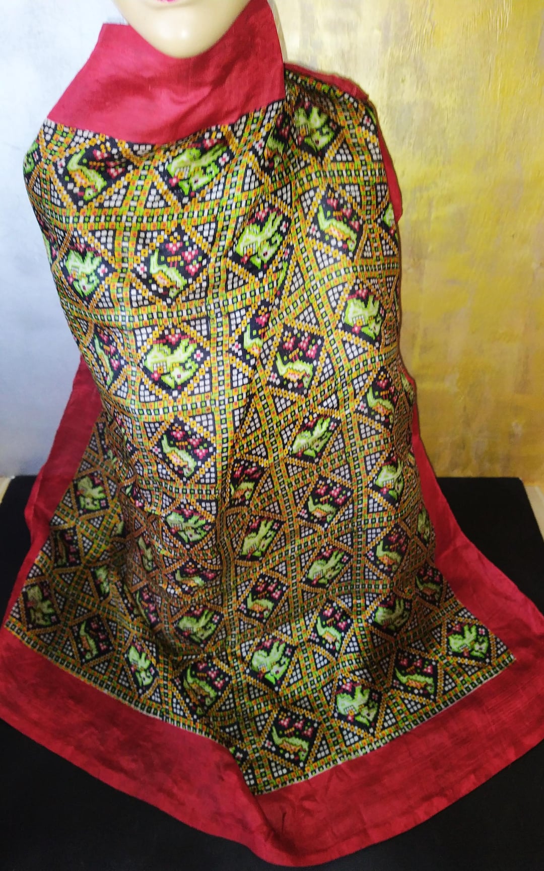 Vintage Elephant Silk Scarf - Etsy