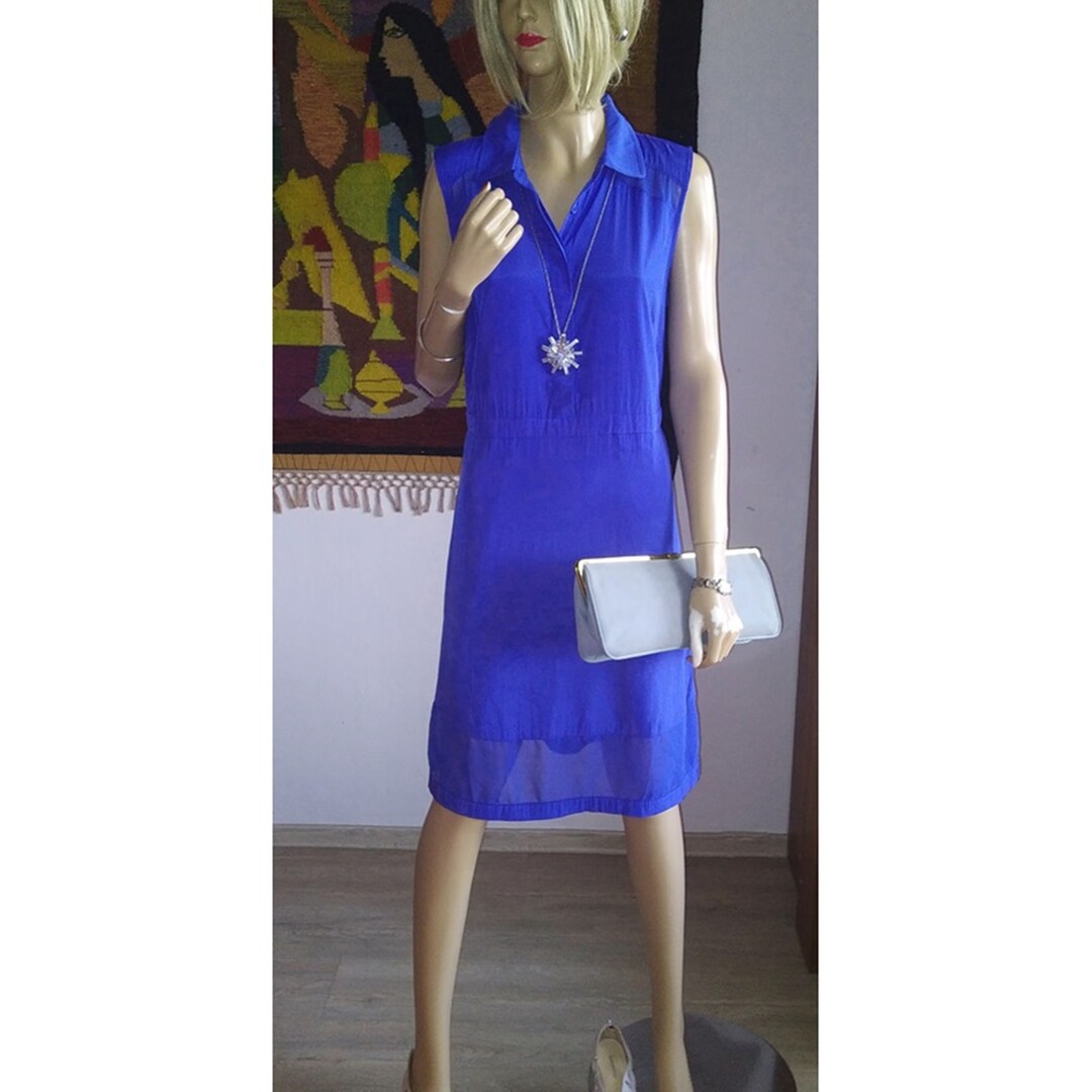 Rayon Dress With Transparent Parts/brooklyn Industries - Etsy