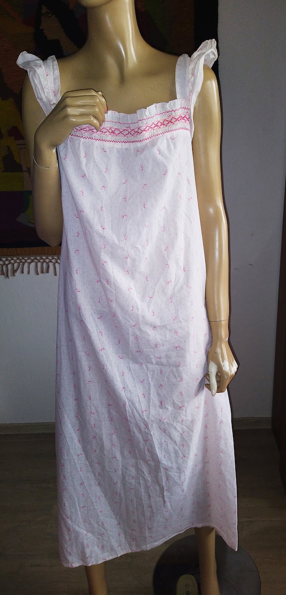 Antique Long Lingerie 1940s/Hand Embroidered - Gem