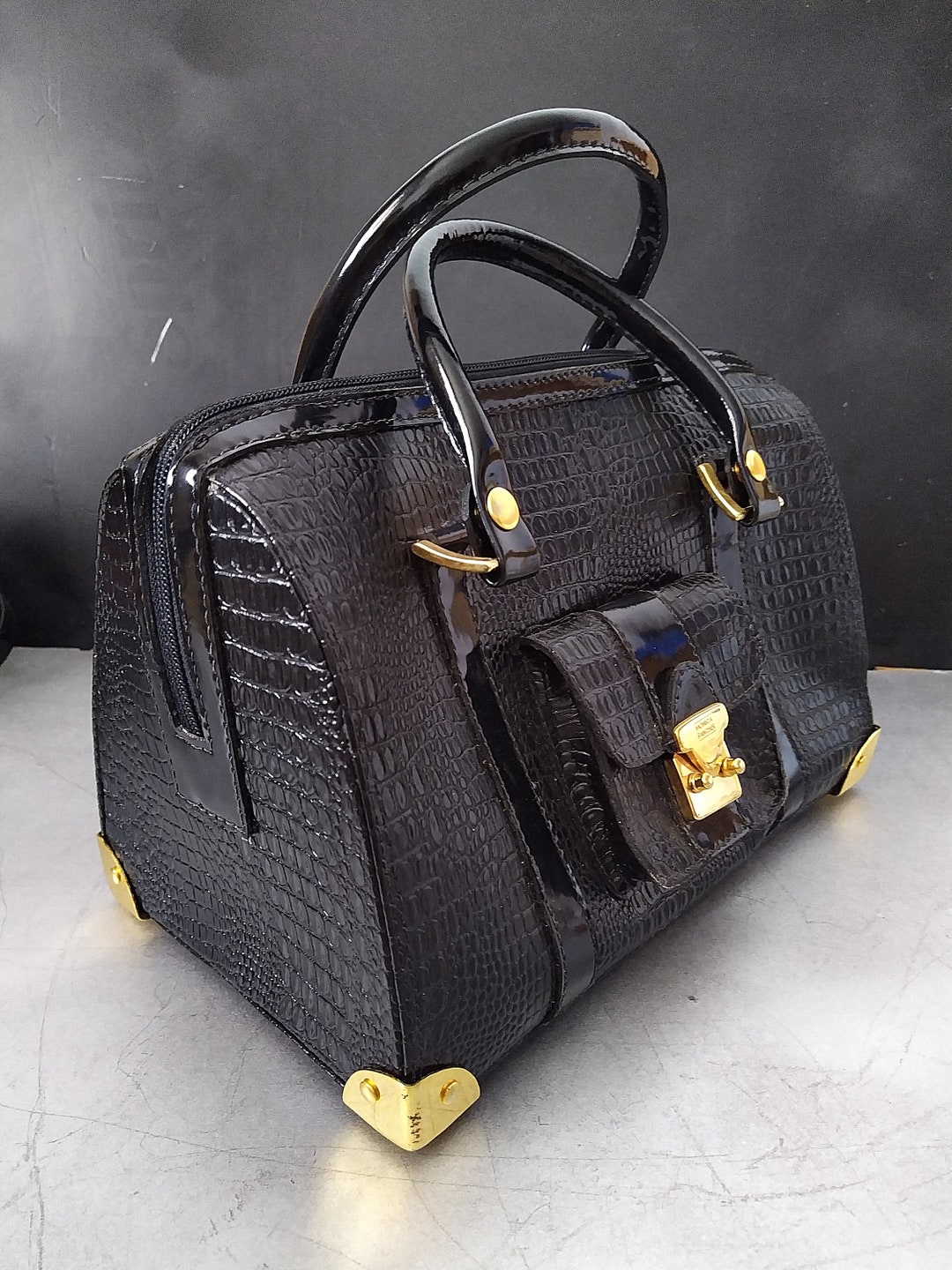 Monica Sanches Faux Crocodile Hanbag/luxury Elegant Modern Handbag - Etsy