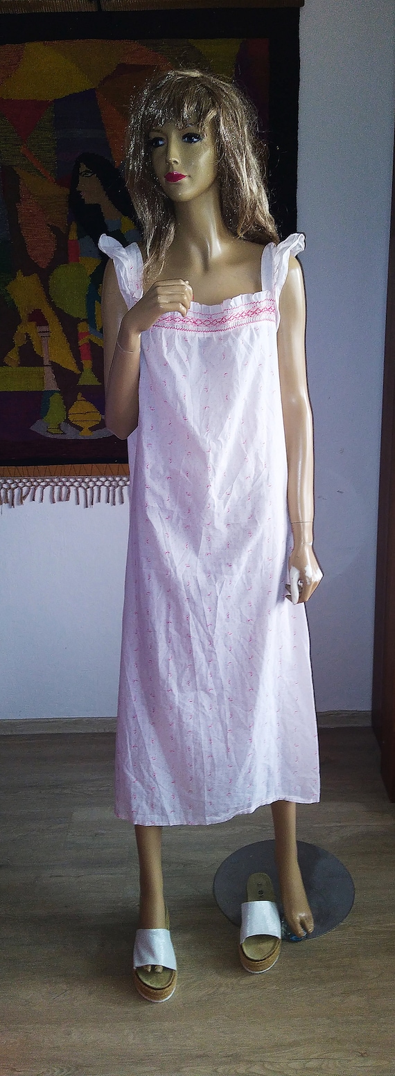 Antique Long Lingerie 1940s/Hand Embroidered - Gem