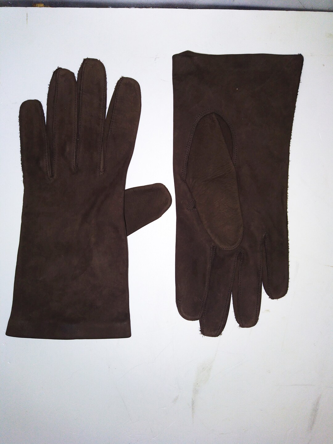 Thin Goat Skin Gloves Brown - Etsy