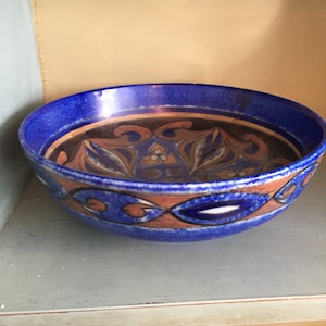 Art Deco George Clews Chameleon Ware Handpainted Numbered Pottery Bowl ...