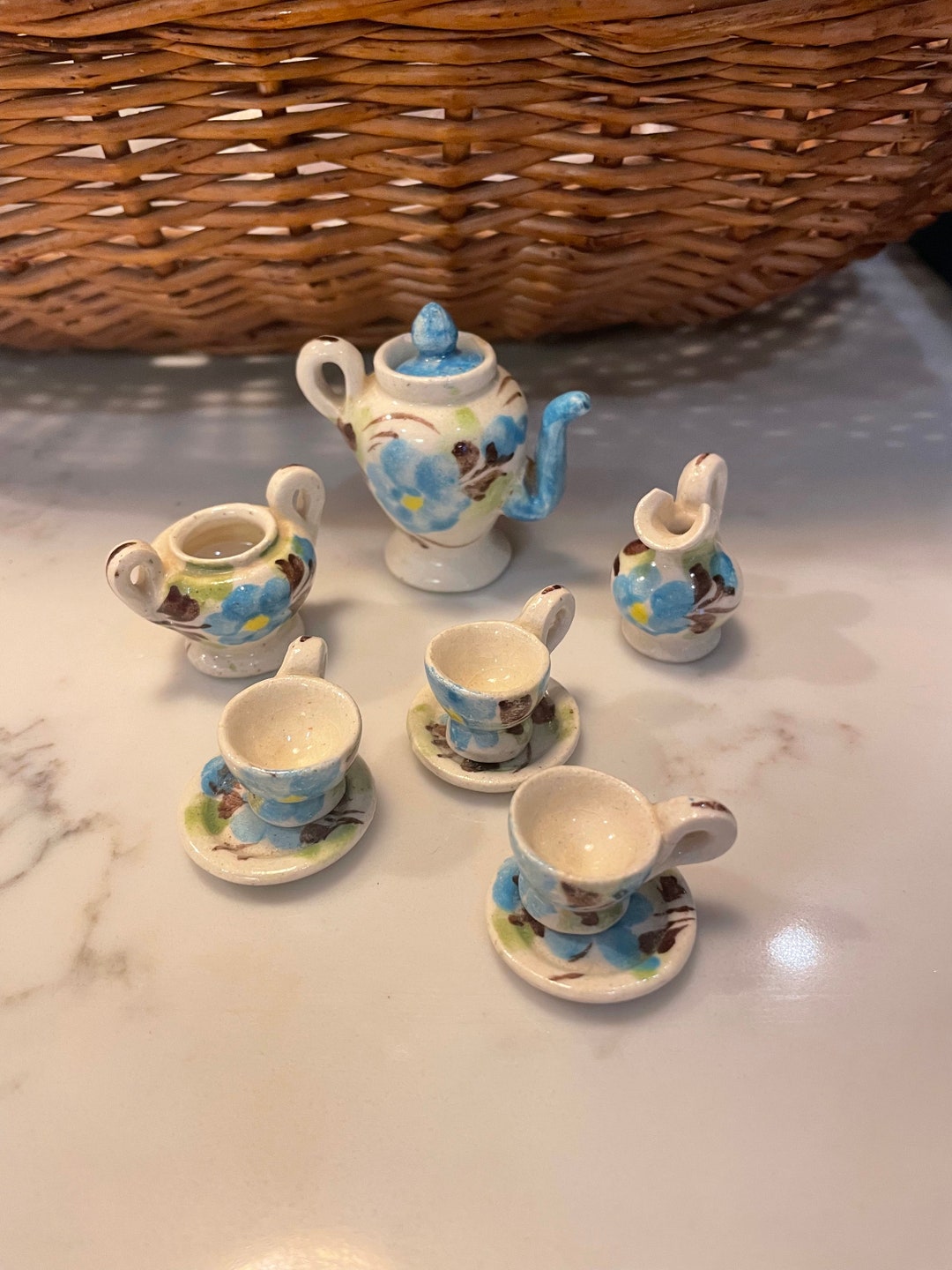 Miniature Tea-set Doll House Dishes - Etsy