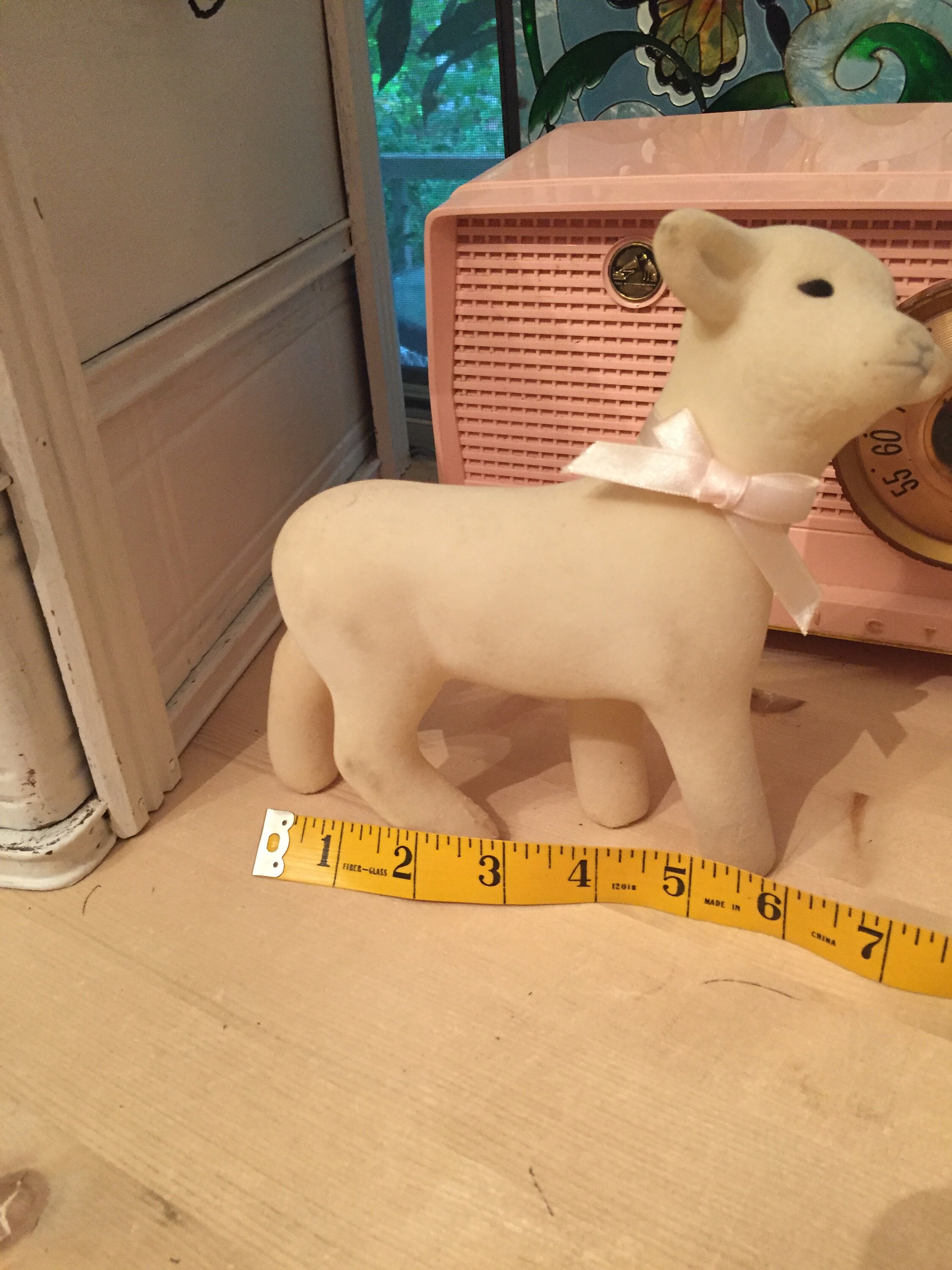Vintage Flocked Lamb White Sheep Easter Decor Shabby Chic - Etsy