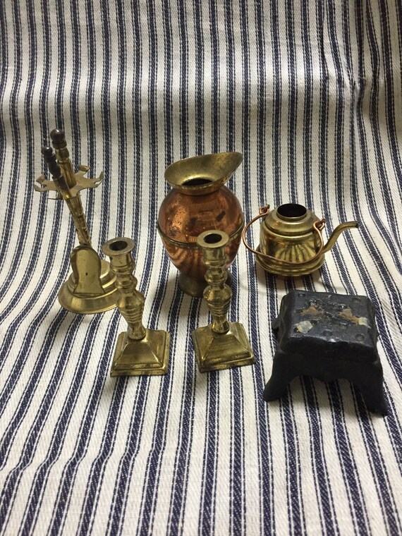Vintage Brass Miniatures Lot | Etsy
