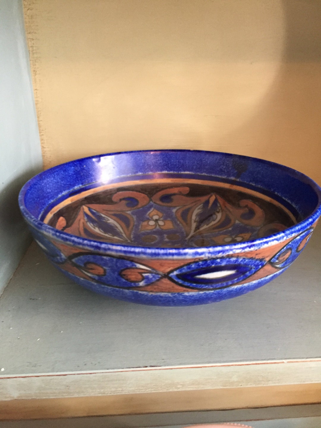 Art Deco George Clews Chameleon Ware Handpainted Numbered Pottery Bowl ...