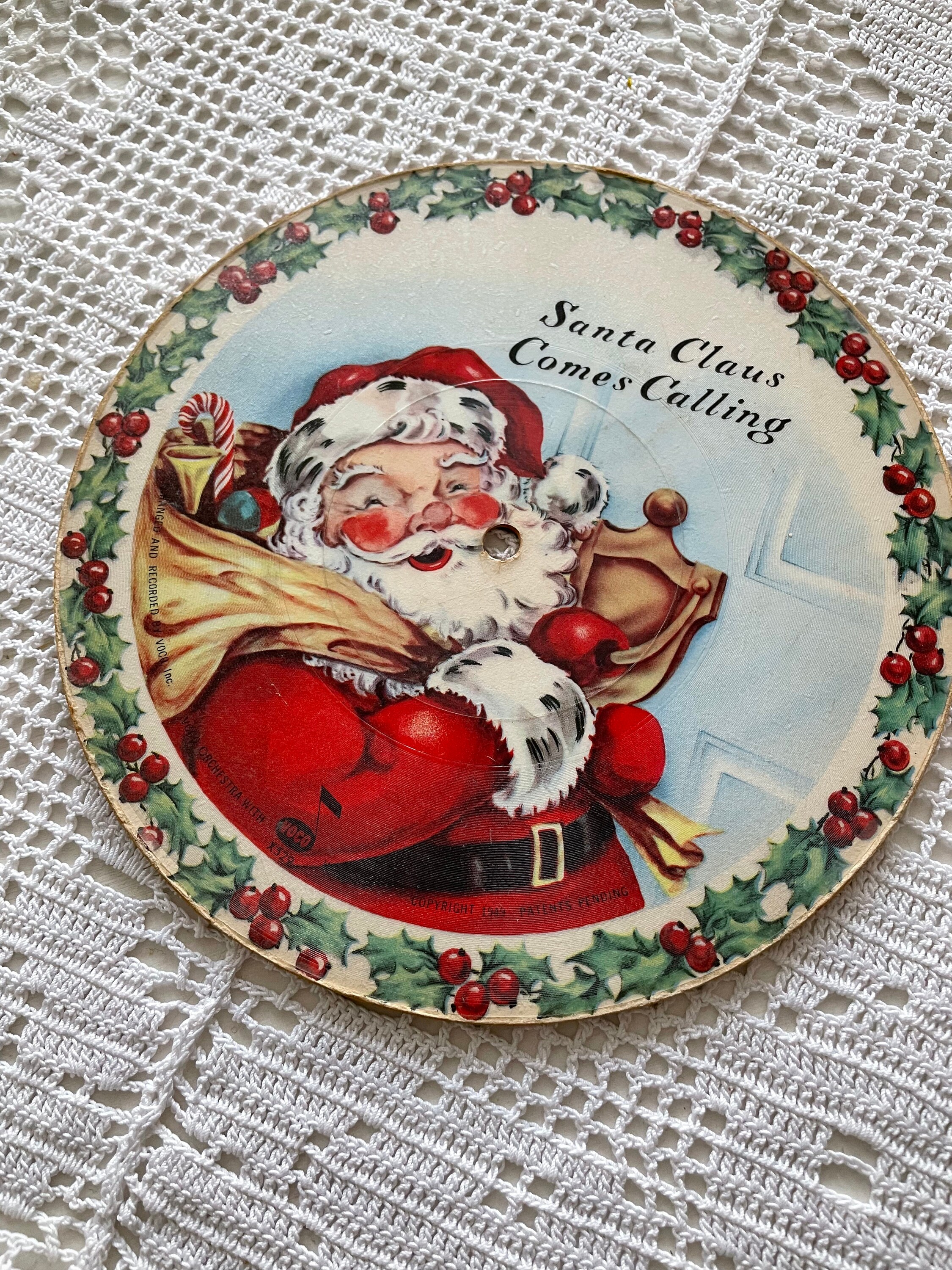 Vintage Christmas Record Voco 1949 Orchestra Picture Disc Childs Toy ...