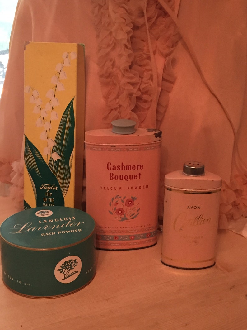 Vintage Cashmere Bouquet Talcum Powder Tin Lily of the Valley - Etsy