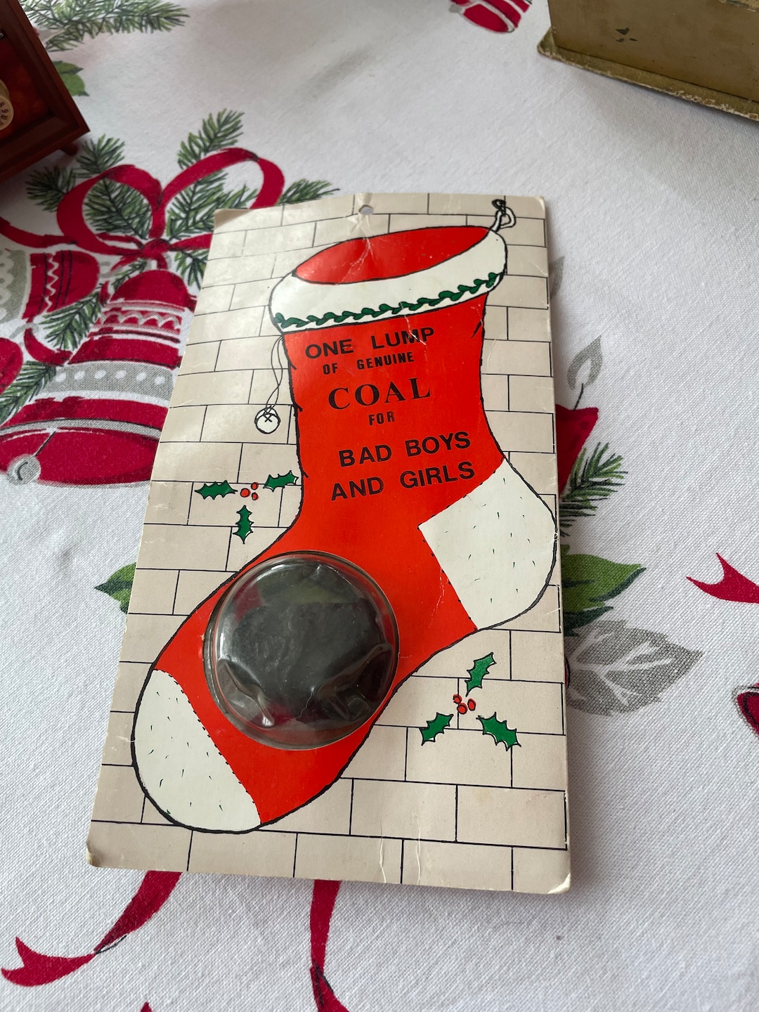 Vintage Lump of Coal in Stocking Package Christmas Novelty 1960s - Etsy