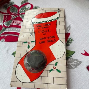 Vintage Lump of Coal in Stocking Package Christmas Novelty 1960s - Etsy