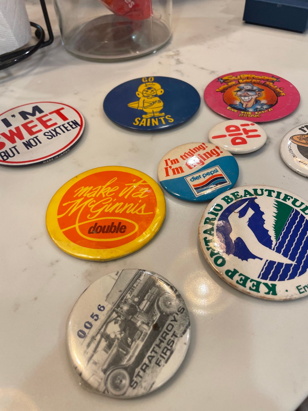 Vintage 1970/1980s Button Pins Pepsi Sweet Sixteen Etc - Etsy