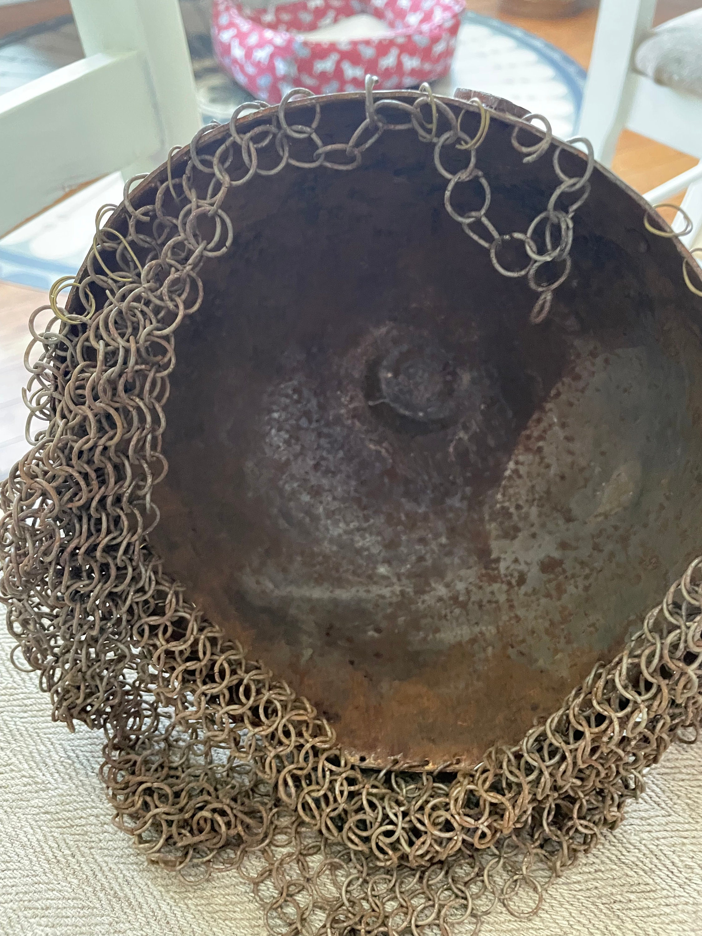 Vintage Chain Mail Warrior Helmet Metal Persian - Etsy