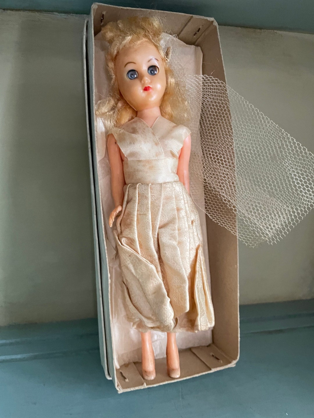 Vintage Hard Plastic Bride Doll 1930s - Etsy