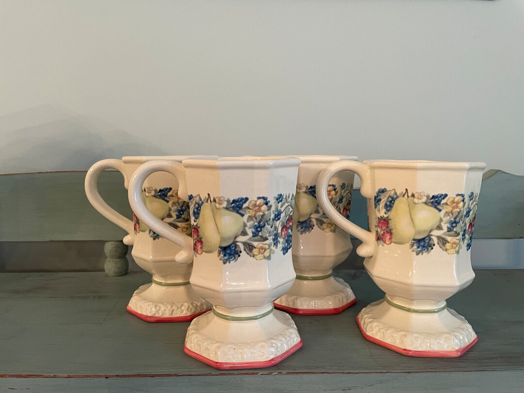 Vintage Avon Sweet Country Harvest Mugs Set of 4 1980s - Etsy