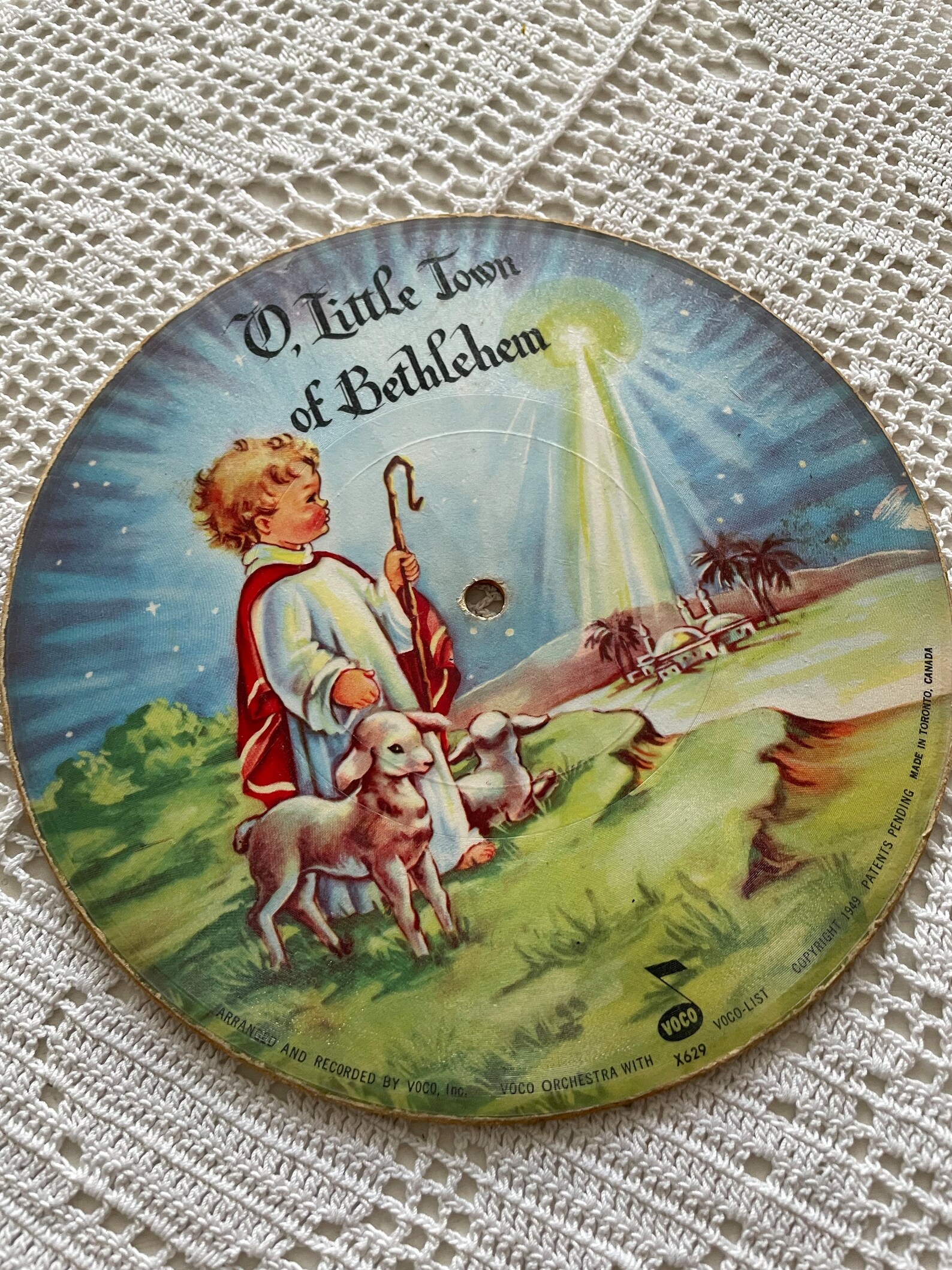 Vintage Christmas Record Voco 1949 Orchestra Picture Disc Childs Toy ...