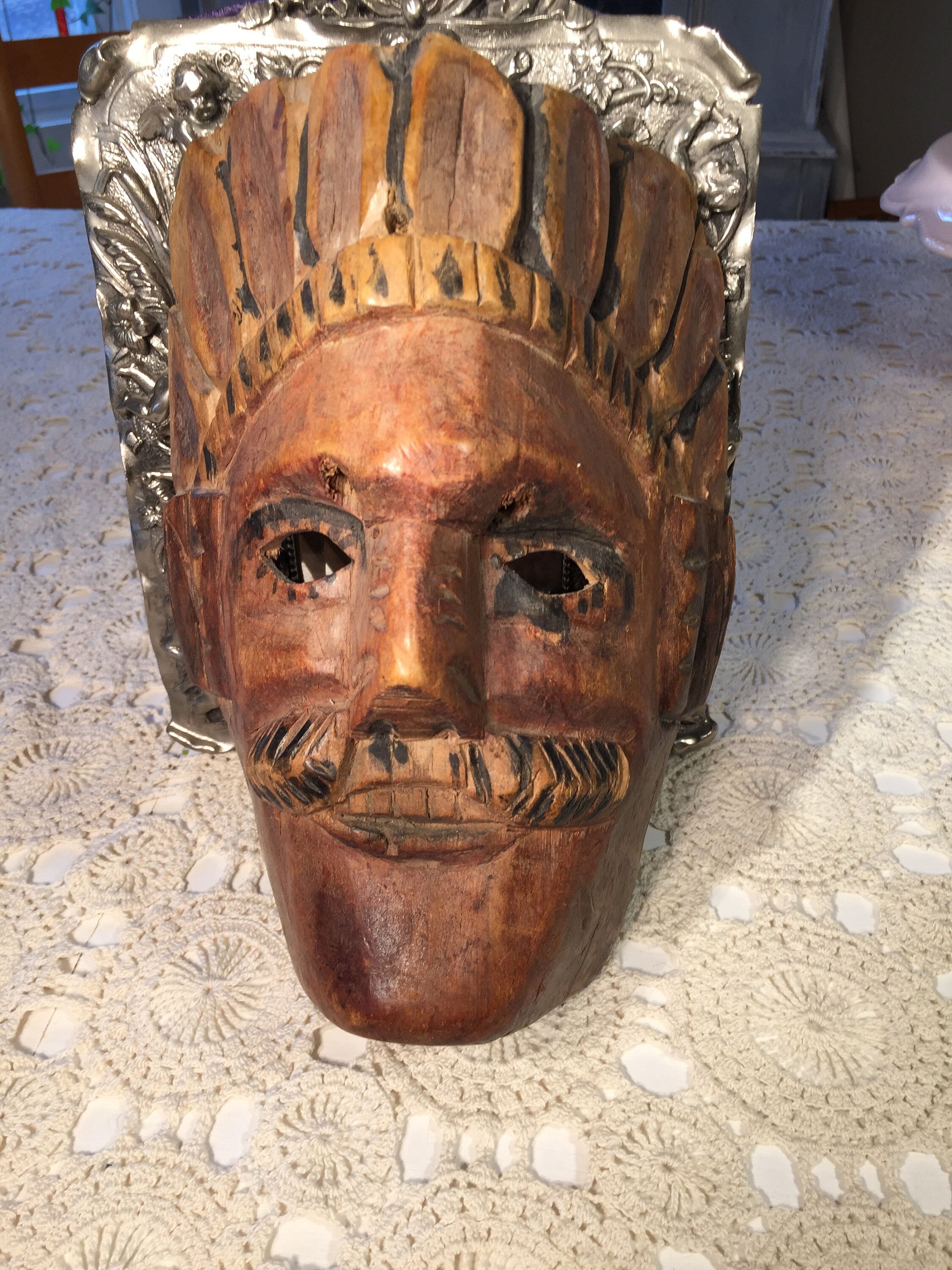 Antique Wooden Mask Carved Guatemalan Mayan Native Dance | Etsy