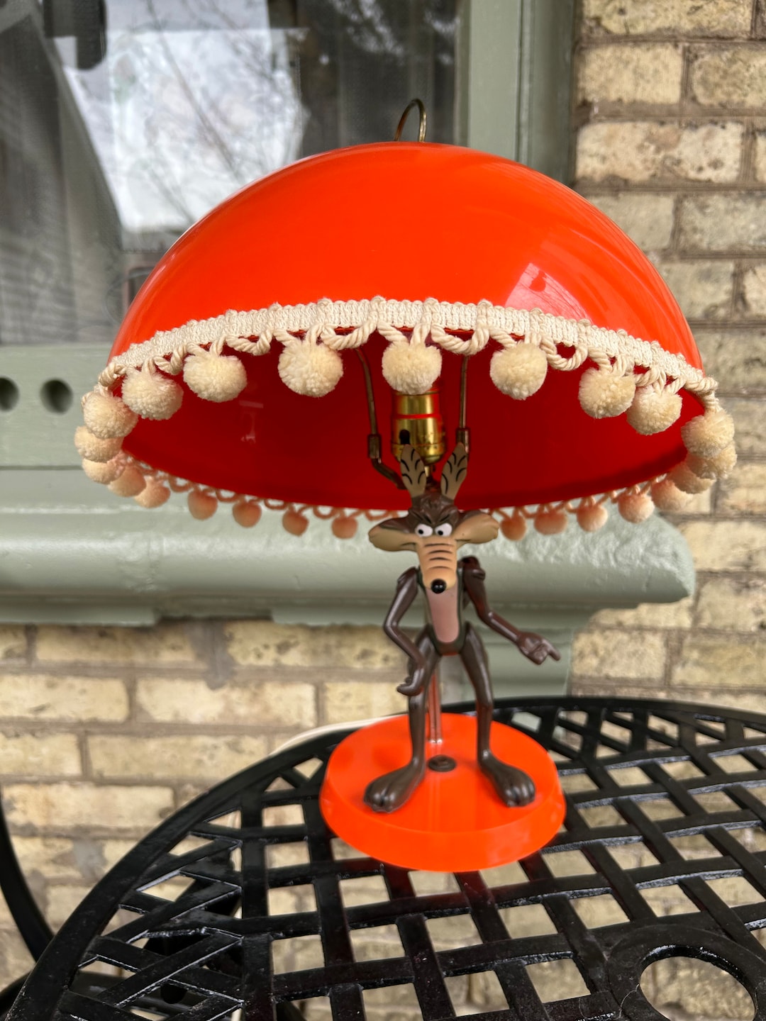 Vintage Wile E Coyote Lamp Warner Bros Looney Tunes 1970s Orange Swag ...